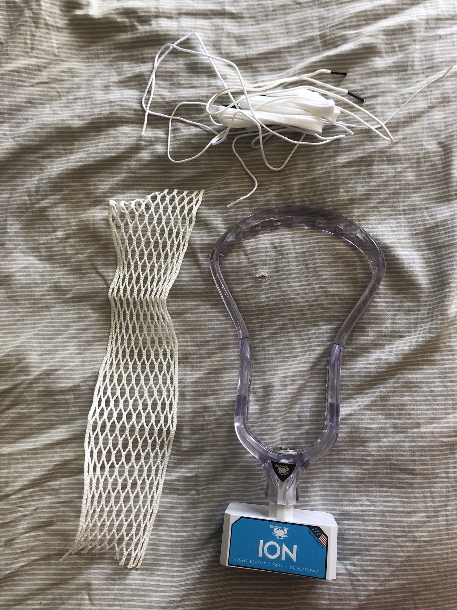 Brand new never used clear ECD Ion + string king mesh and stringing kit ...