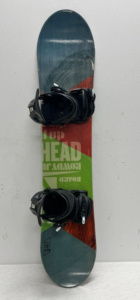 HEAD Rowdy Jr 118cm Twin-Tip All-Mountain Kids Snowboard HEAD Bindings ...