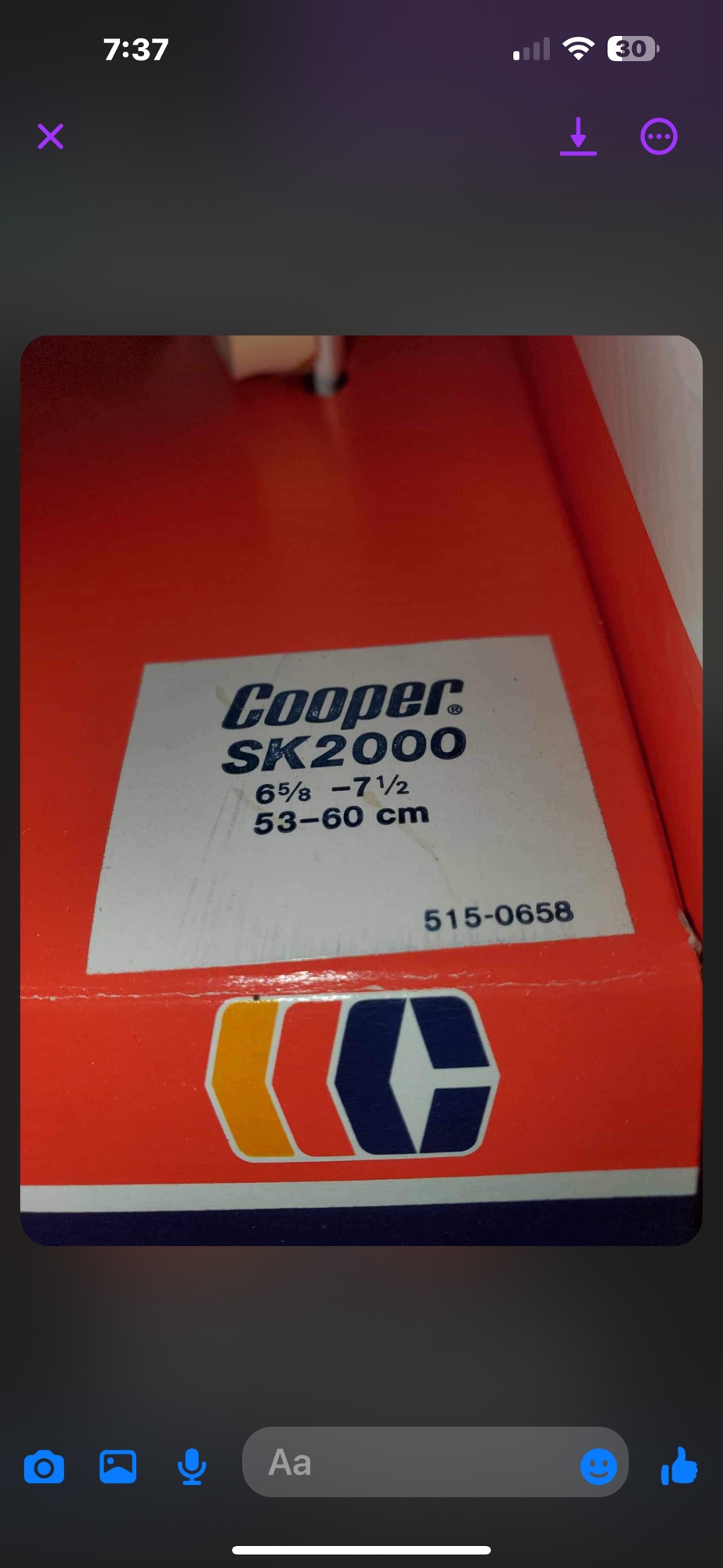 VINTAGE HOCKEY HELMET COOPER SK2000 MEDIUM 71/2” BRAND NEW WITH BOX ...