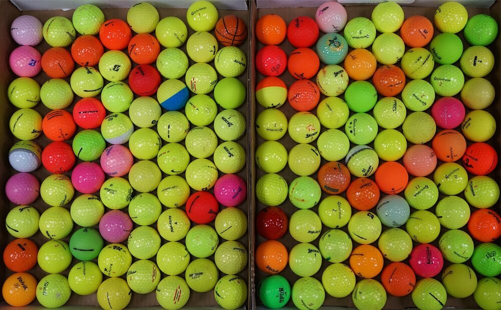 12 DOZEN 144 GOLF BALLS MIXED COLORED MIXED GRADE MIXED BRANDS LOT ...