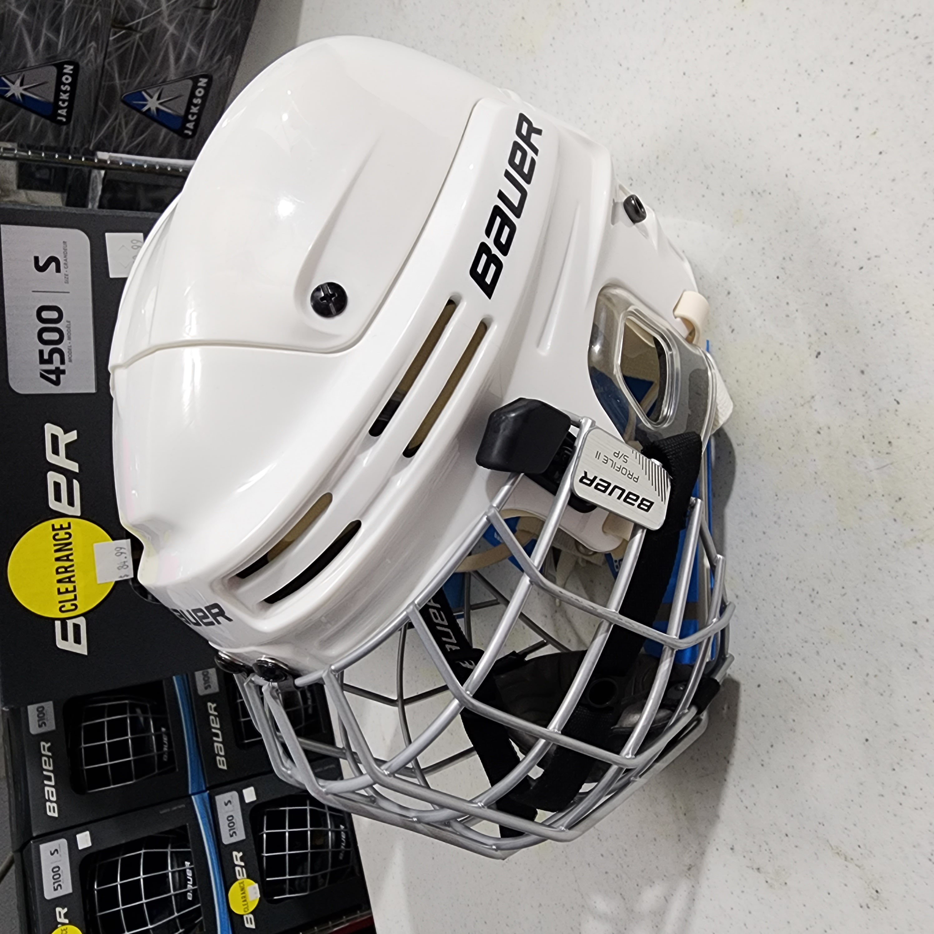 New Small Bauer 4500 Helmet Combo - White | SidelineSwap