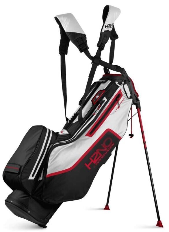Sun Mountain H2NO Litespeed Golf Stand Bag 4-Way Black-White-Red New ...