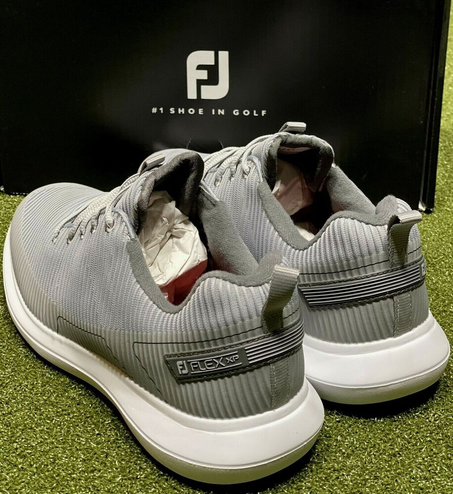 FootJoy FJ Flex XP Spikeless Golf Shoes 56251 Grey 8.5 Medium (D) New ...
