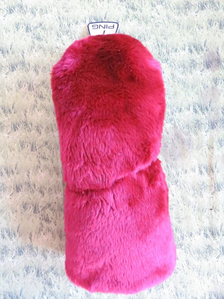 Ping Plush Barrel 7 Fairway Wood Headcover Maroon Red Fuzzy Fur ...