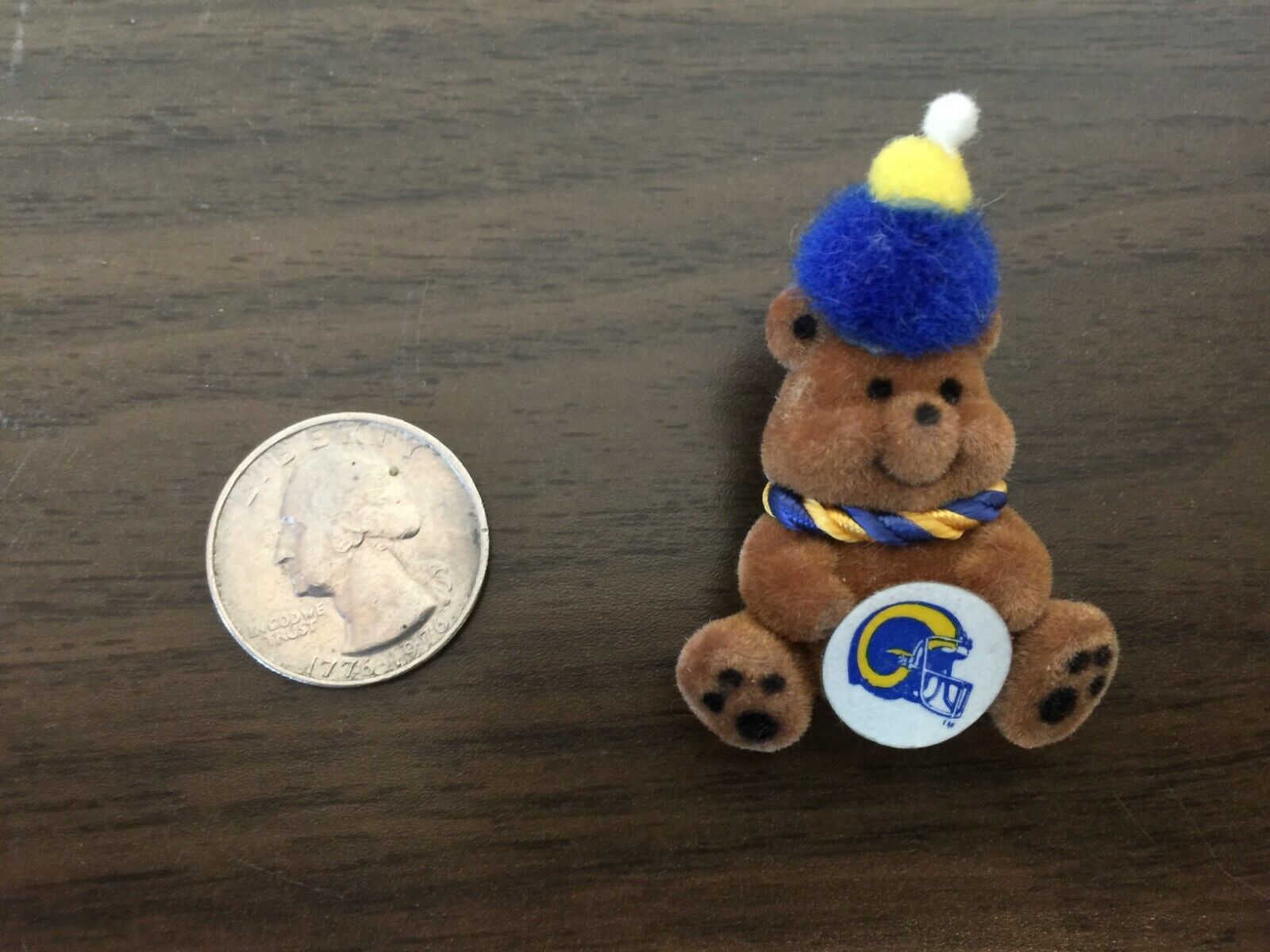 Los Angeles Rams NFL FOOTBALL SUPER VINTAGE 1980s Teddy Bear Lapel Hat ...
