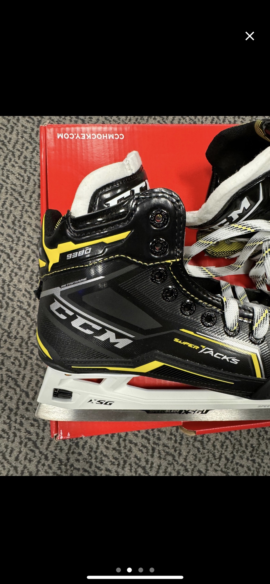 New CCM Narrow Width Pro Stock Size 9 Super Tacks 9380 Hockey Goalie ...