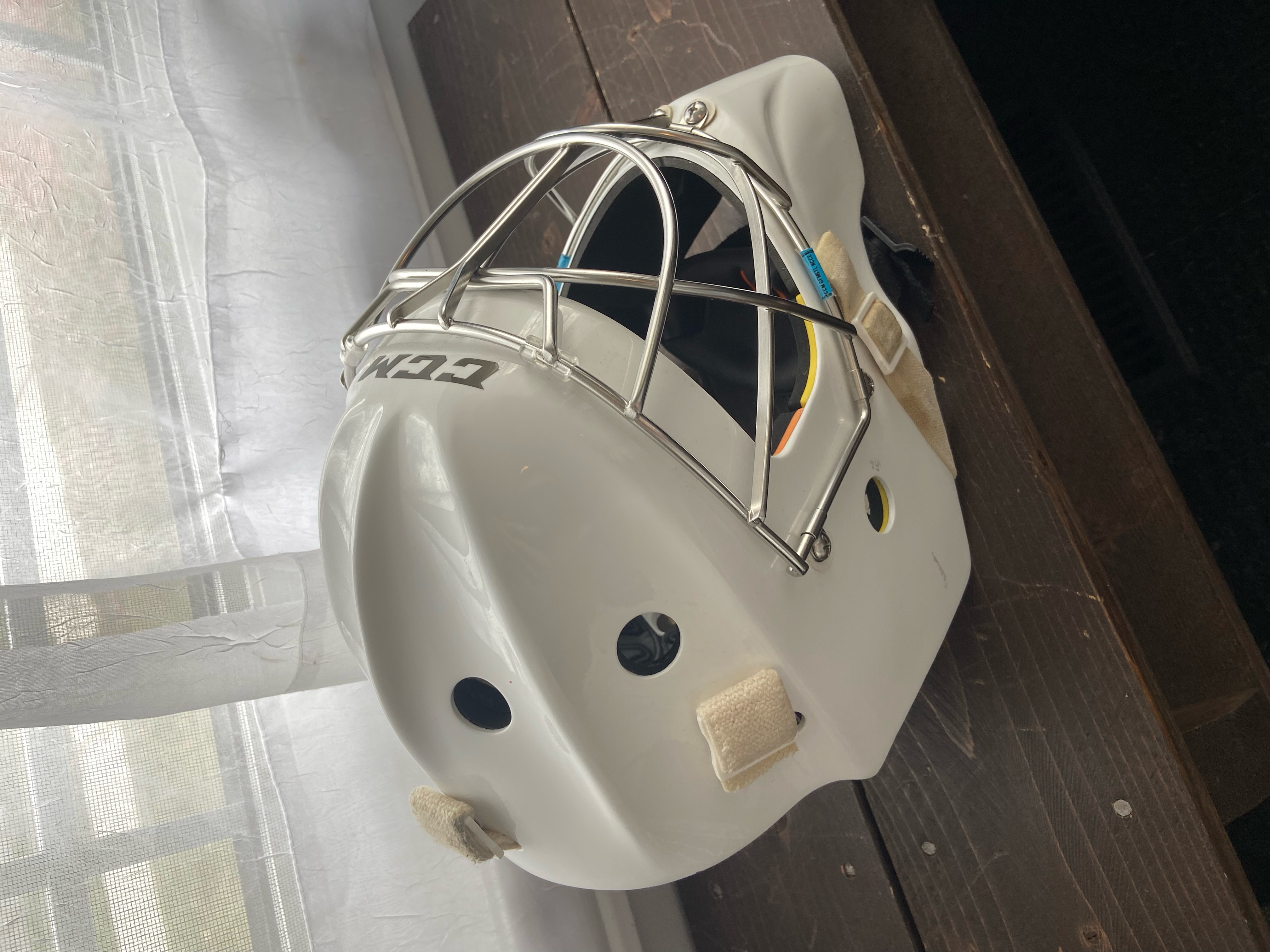 Senior Used CCM Axis Pro Goalie Mask Pro Stock Size L | SidelineSwap