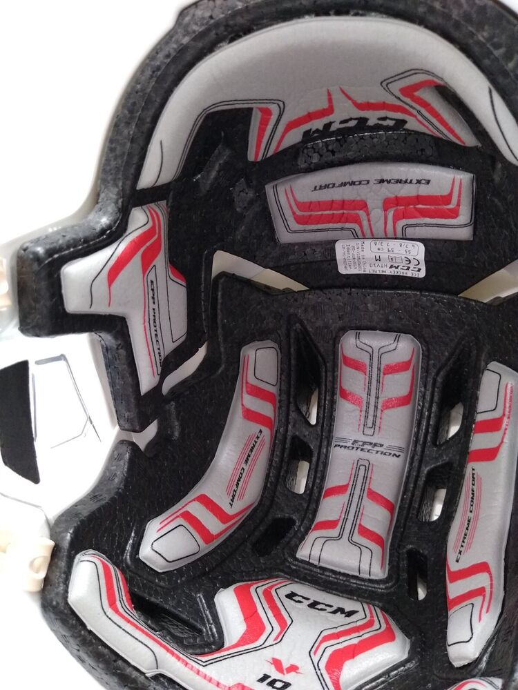 New Penguins NHL Pro Stock CCM Vector V10 White Ice Hockey Helmet ...