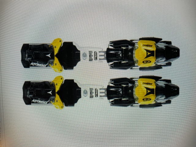 New Atomic Racing Ski Bindings 74 mm Brake Width Max Din 18 | SidelineSwap