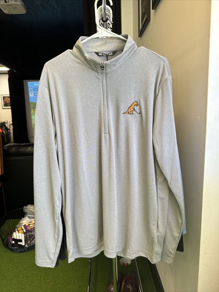 Rex Golf Travis Matthew Quarter Zip Large Light Grey Dino Logo | SidelineSwap