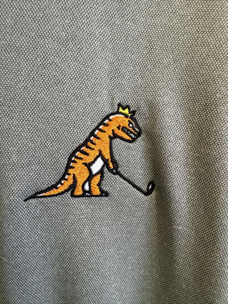 Rex Golf Travis Matthew Quarter Zip Large Light Grey Dino Logo ...