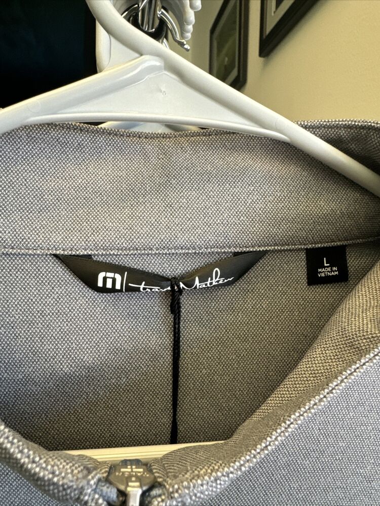 Rex Golf Travis Matthew Quarter Zip Large Light Grey Dino Logo ...