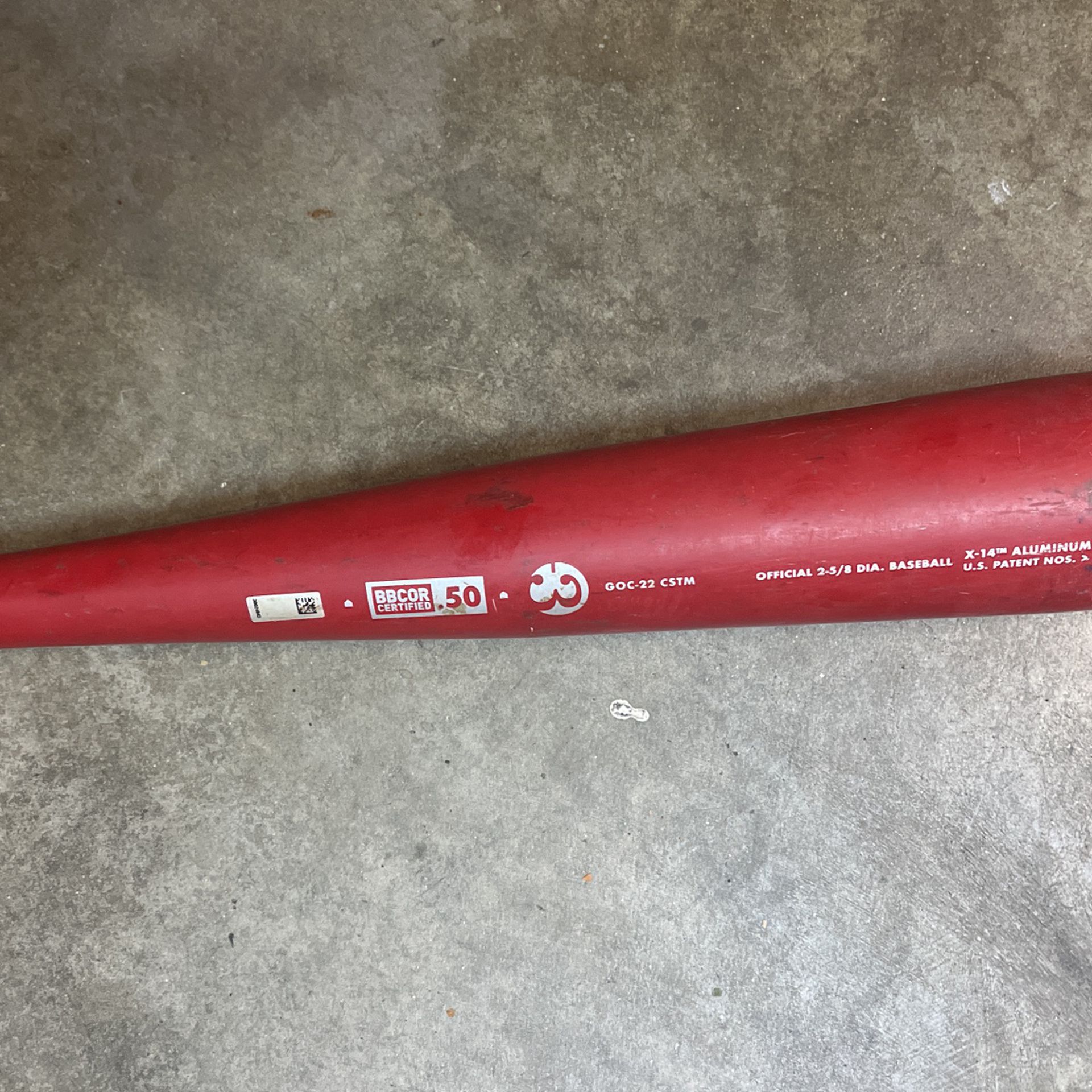Used BBCOR Certified 2022 DeMarini Alloy The Goods Bat (-3) 30 oz 33 ...
