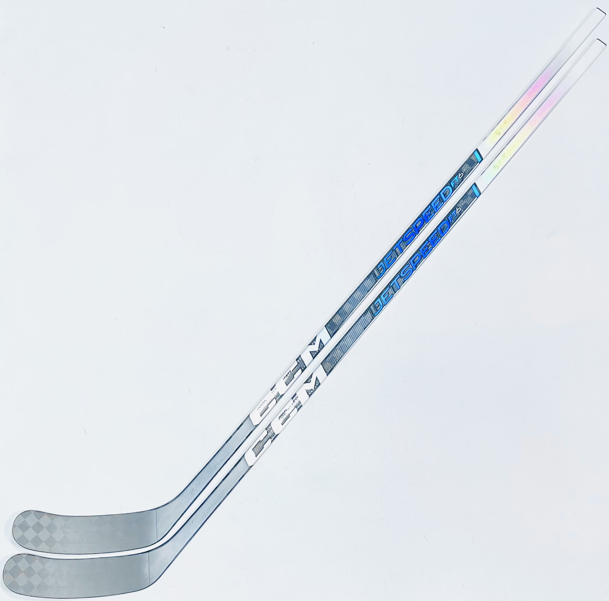 New 2 Pack Custom Blue CCM Jetspeed FT6 Pro Hockey Stick-RH-95 Flex ...