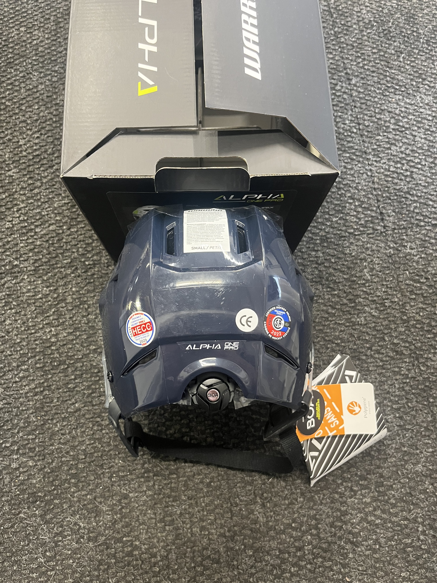 New Small Navy Blue Warrior Alpha One Pro Helmet | SidelineSwap