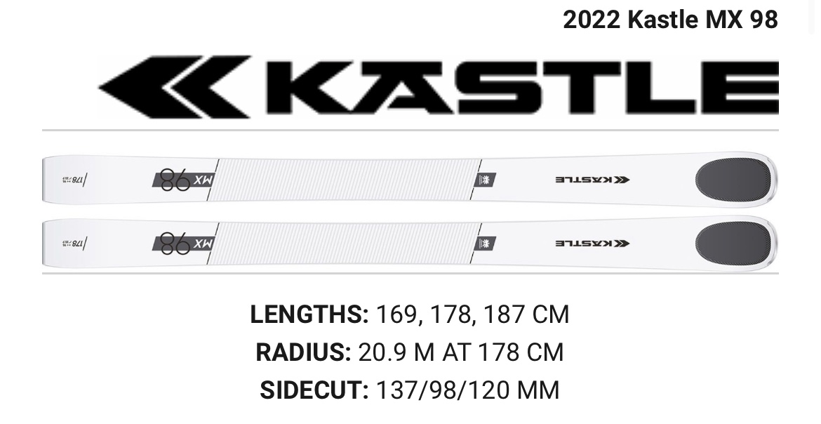 Kastle MX 98 Ski 187 Cm 2022 | SidelineSwap
