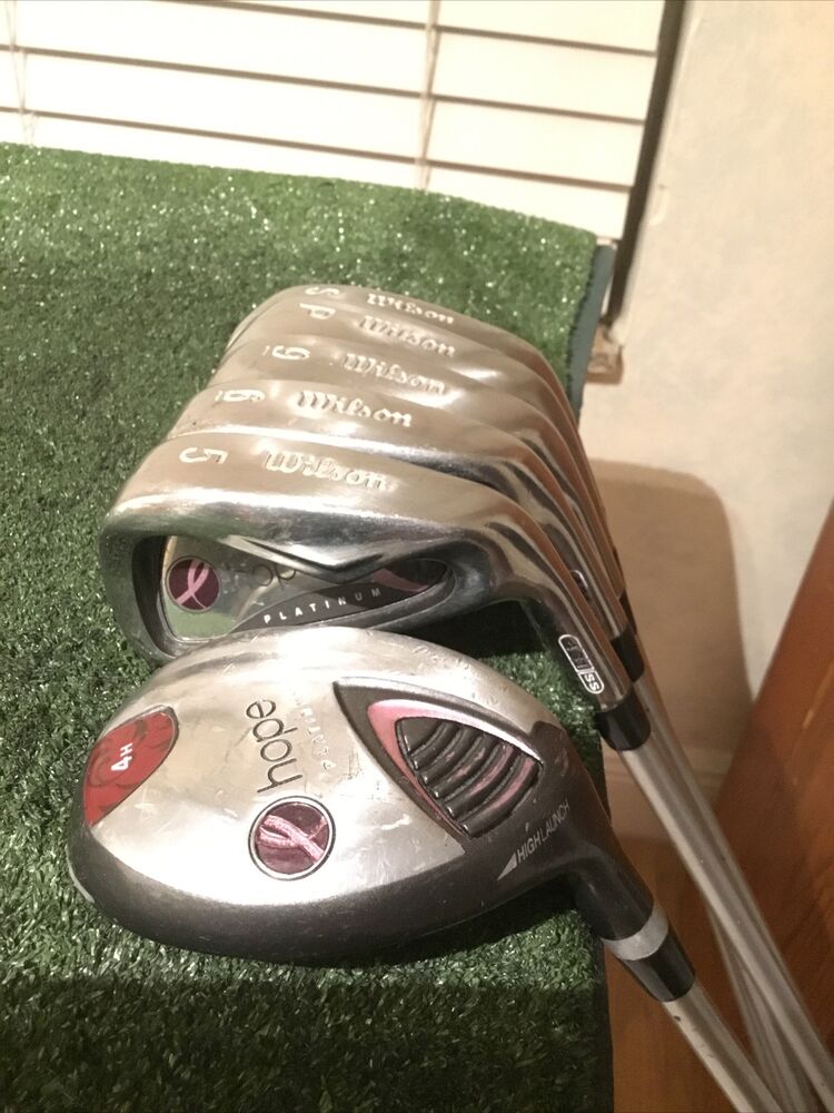 Wilson Ladies Hope Platinum Irons & Hybrid Set (4H, 5,6,9 Irons, PW, SW ...