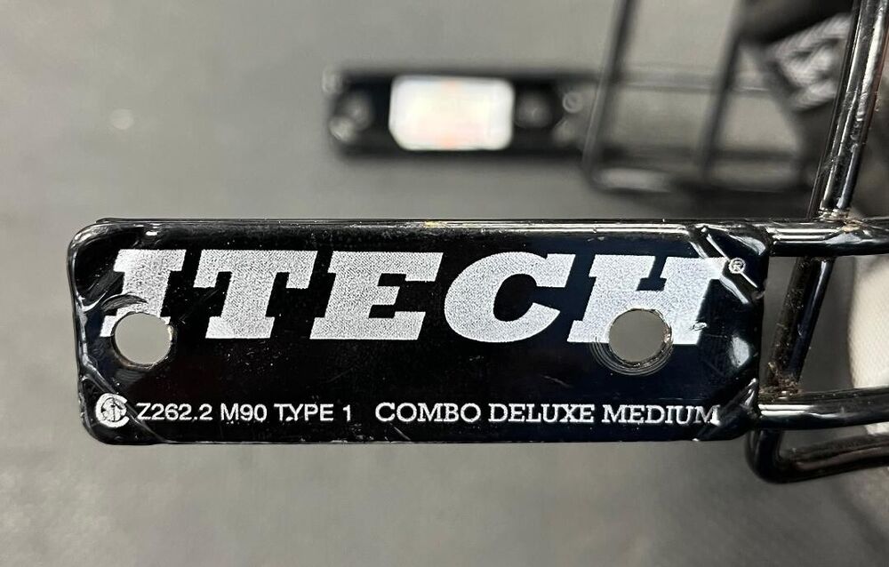 Vintage RARE Itech M90 Type 1 half cage combo deluxe medium hockey ...