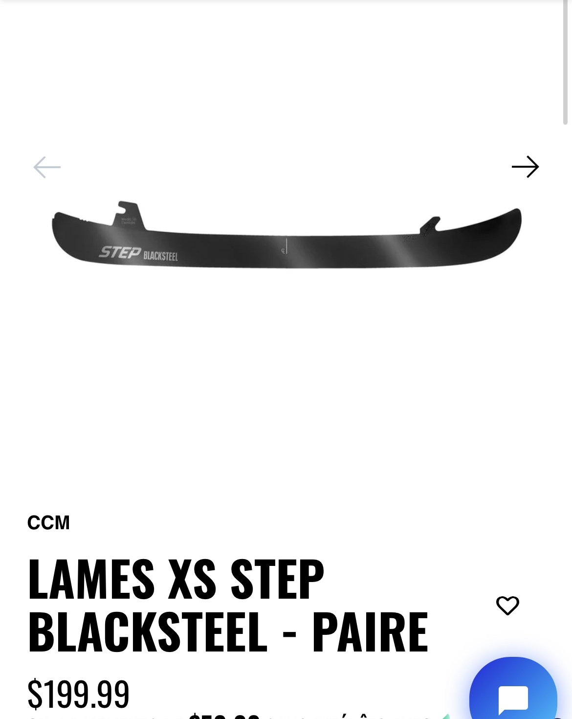Blades CCM XS STEP blacksteel 280 mm | SidelineSwap