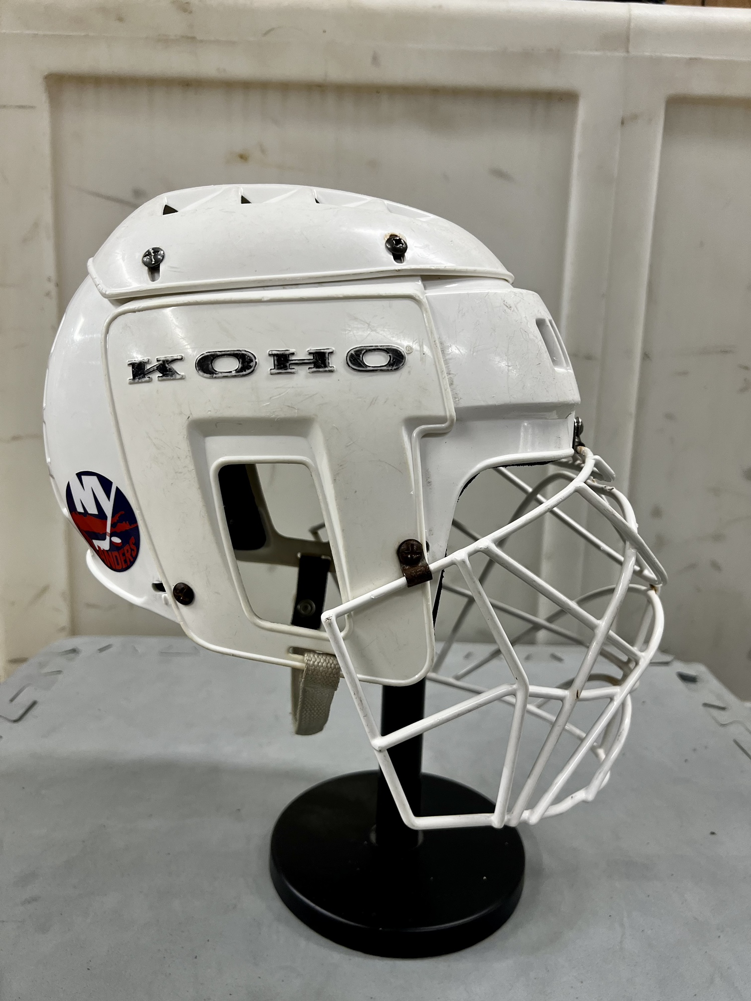 Vintage Billy Smith Islanders Hockey Goalie Helmet Koho 5000 Cooper ...