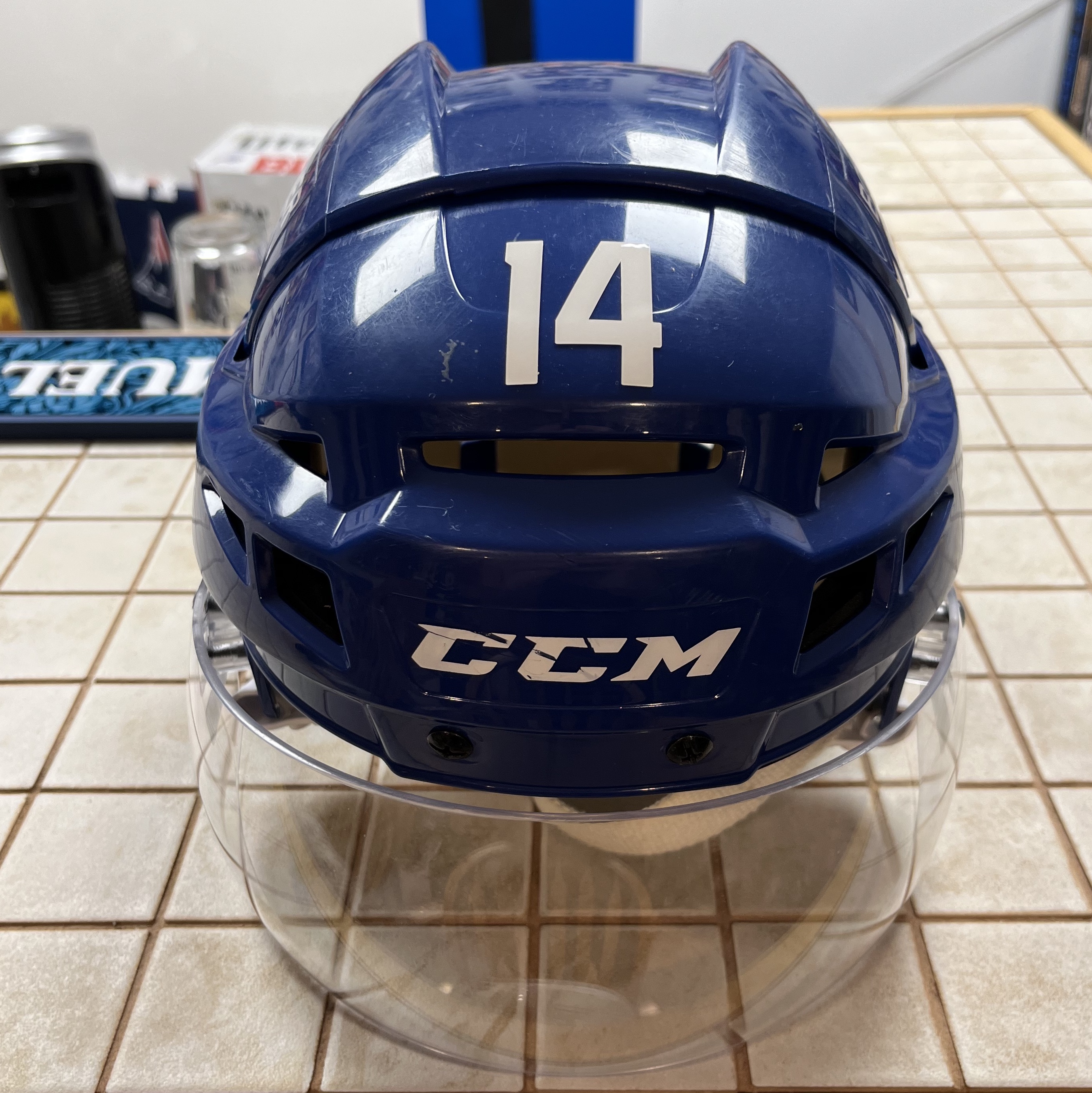 Toronto Marlies AHL CCM Vector V08 Pro Stock Hockey Helmet CCM Visor ...