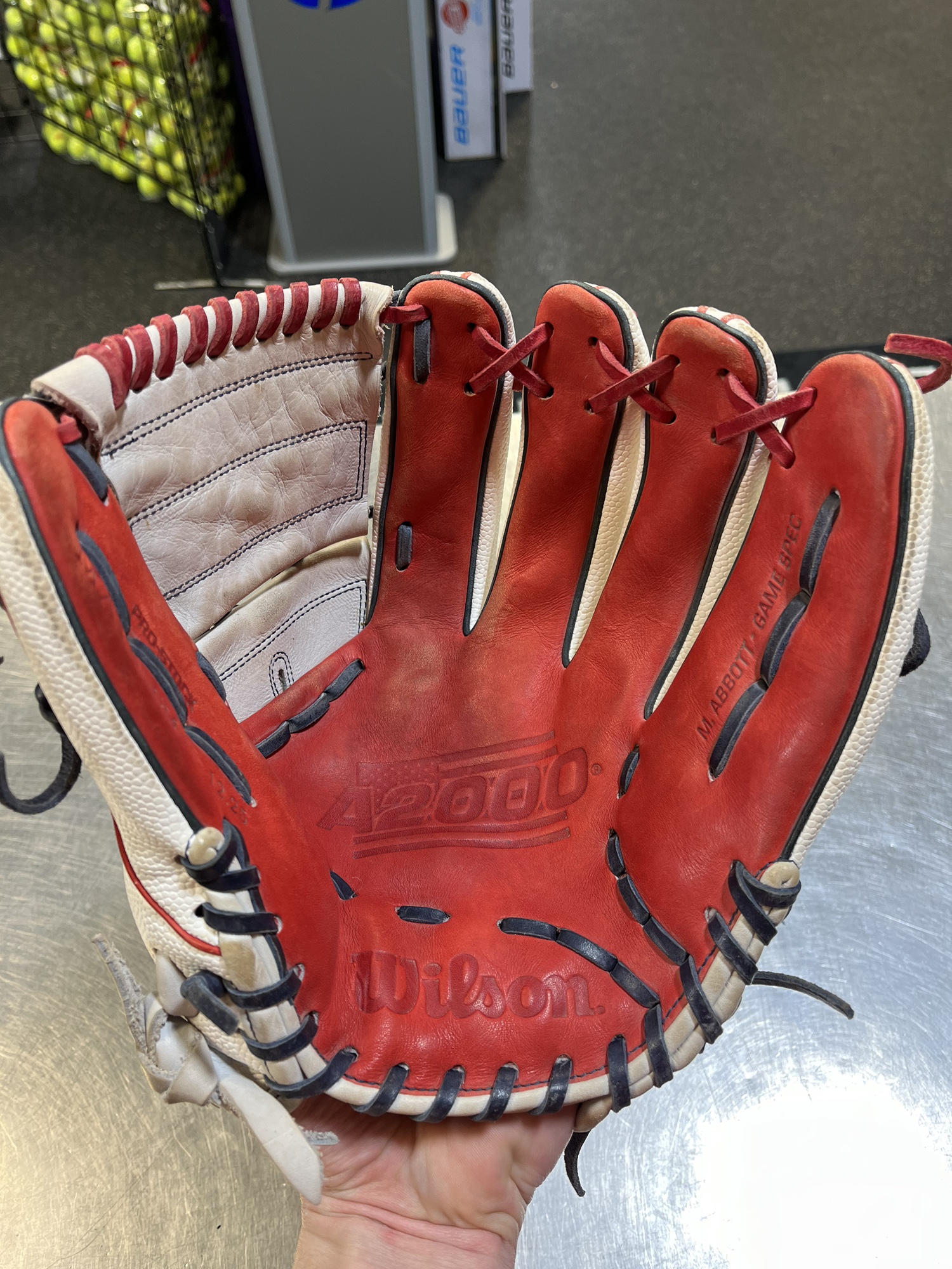 Used Wilson A2000 Abbott Game Spec RHT 12.25” Softball Glove | SidelineSwap