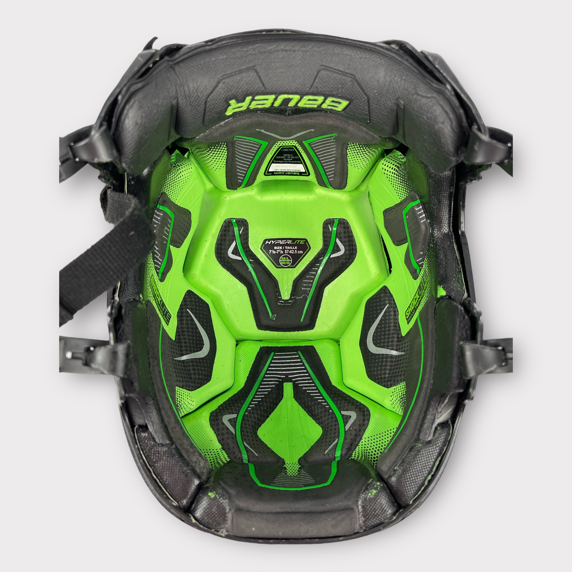 Pro Stock Used Bauer Medium Large Hyperlite Black Helmet | SidelineSwap