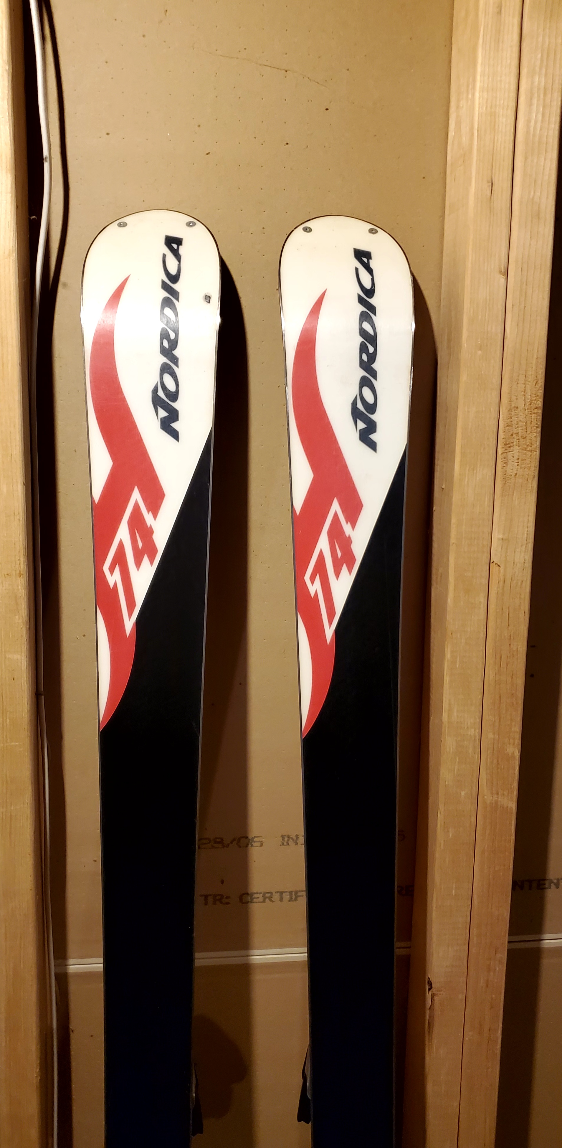 Used Nordica 178 cm All Mountain Hotrun Skis With Bindings 12. | SidelineSwap