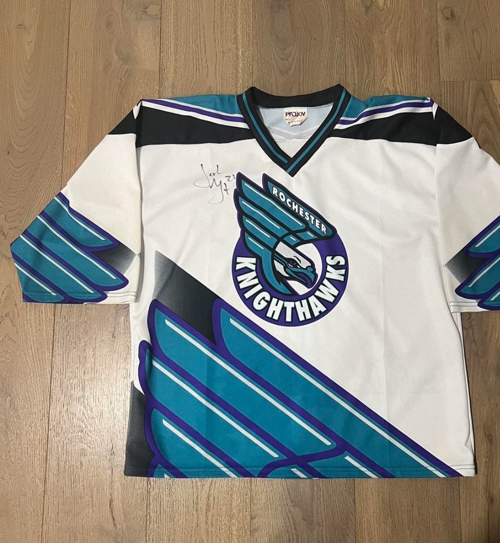 John Grant jr signed Rochester Knighthawks XL projoy jersey | SidelineSwap