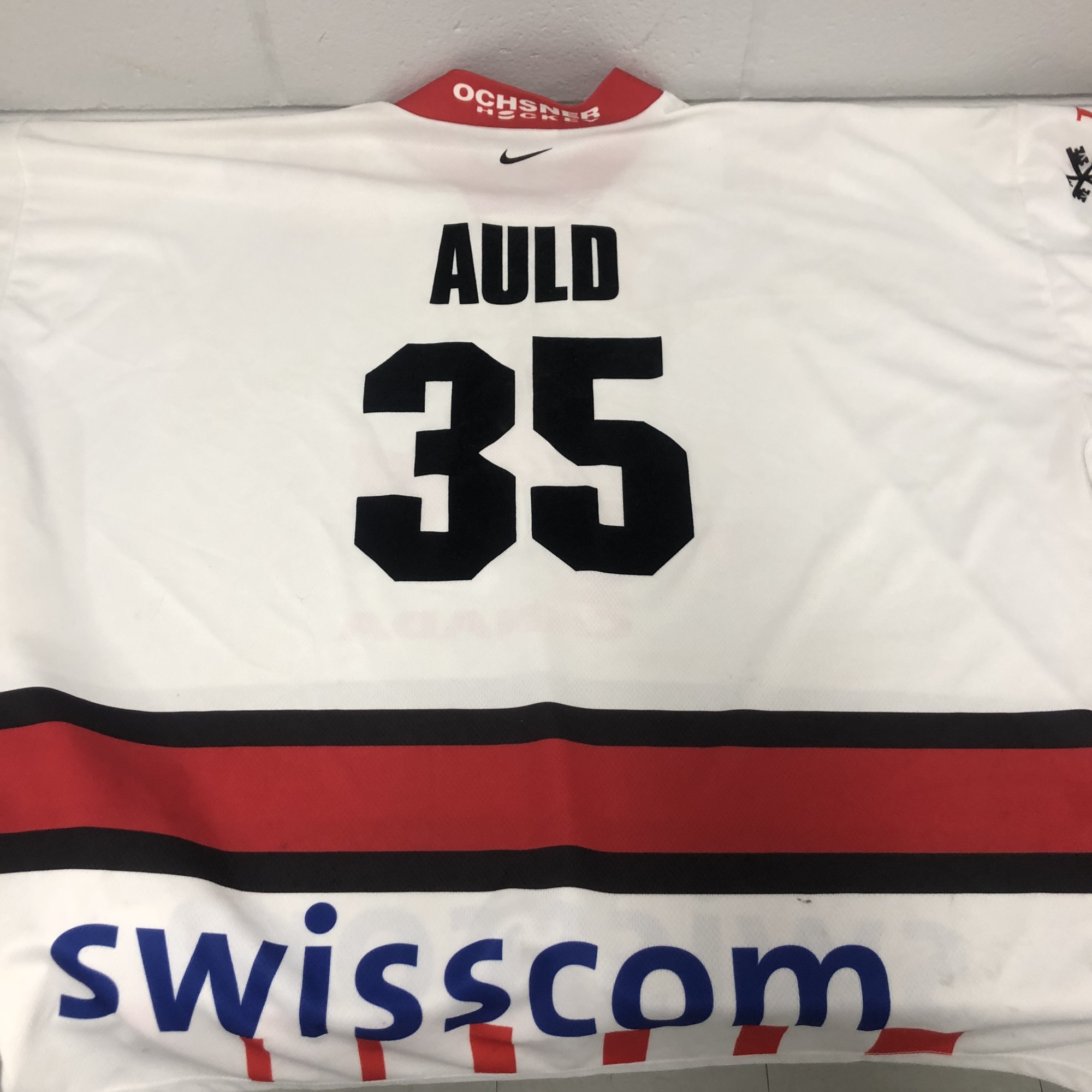 Game worn Spengler Cup Team Canada Alex Auld goalie jersey | SidelineSwap