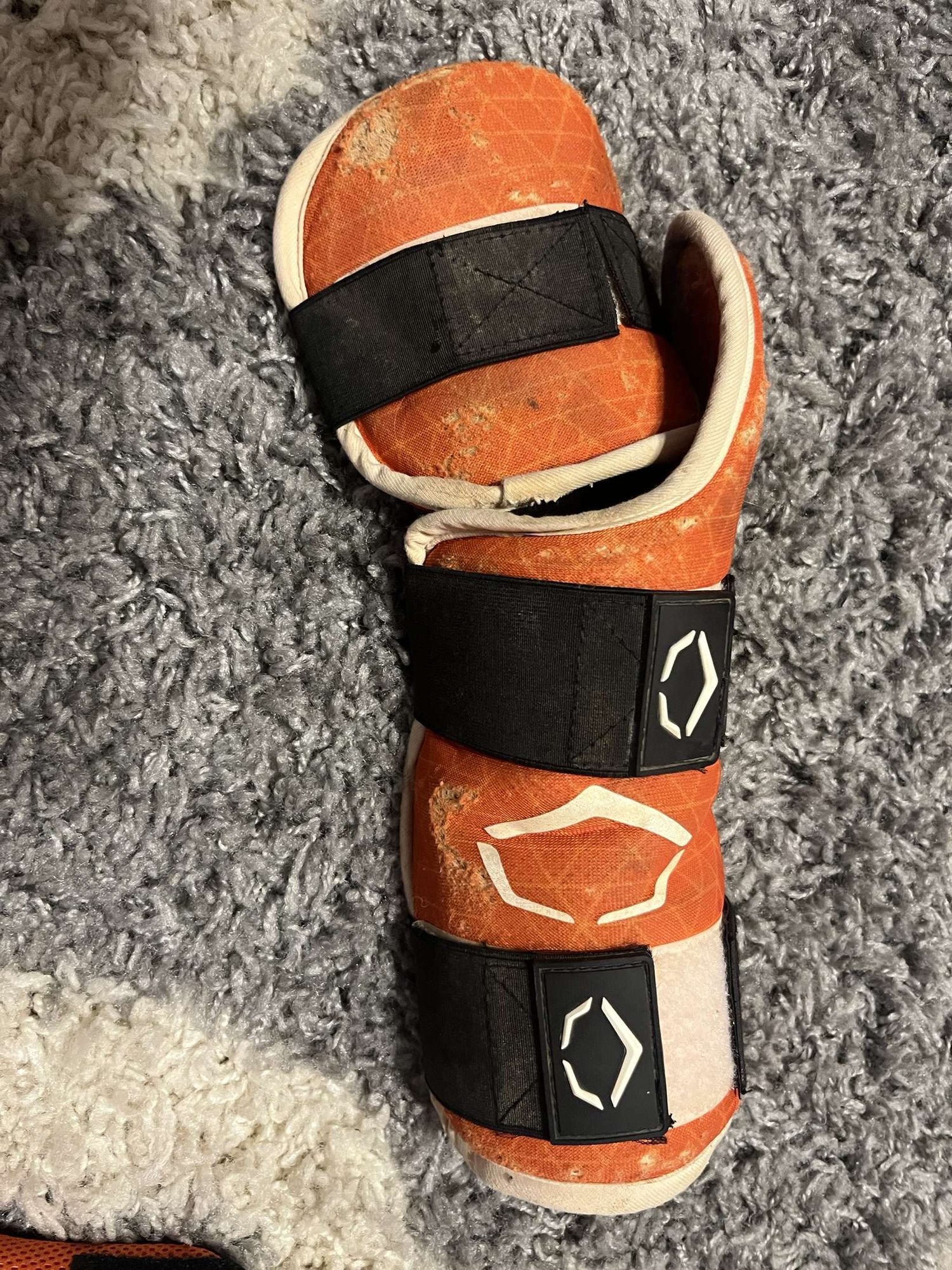 Orange Used Senior EvoShield Shin Guards Leg guard | SidelineSwap