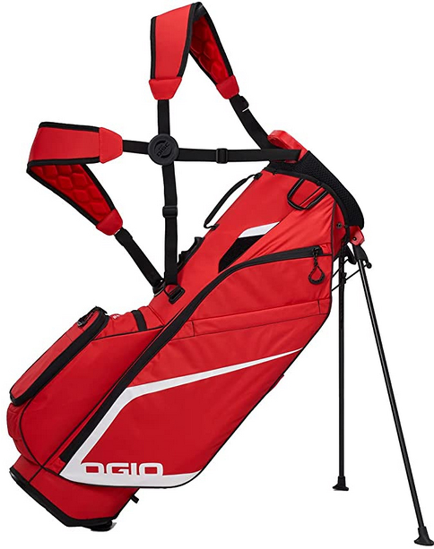 NEW 2022 Ogio Fuse 4 Red Double Strap Stand/Carry Bag | SidelineSwap