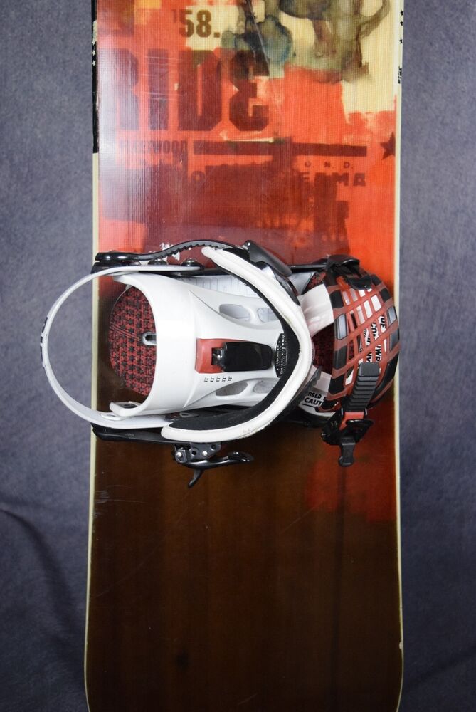 RIDE FLEETWOOD SNOWBOARD SIZE 158CM WITH RIDE size LARGE BINDINGS ...