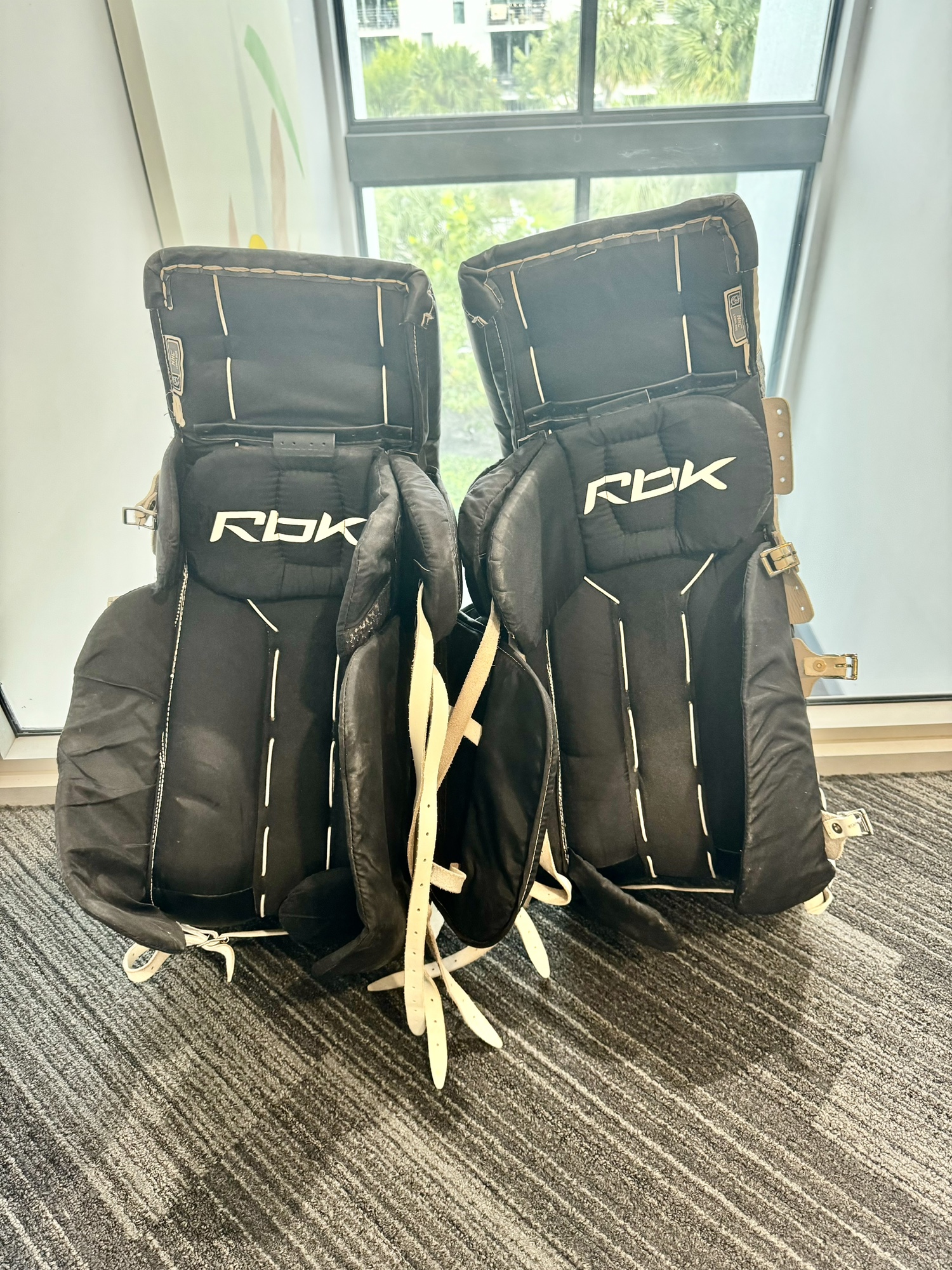 30" Reebok 6K Goalie Leg Pads + Used Reebok X Pulse Glove | SidelineSwap