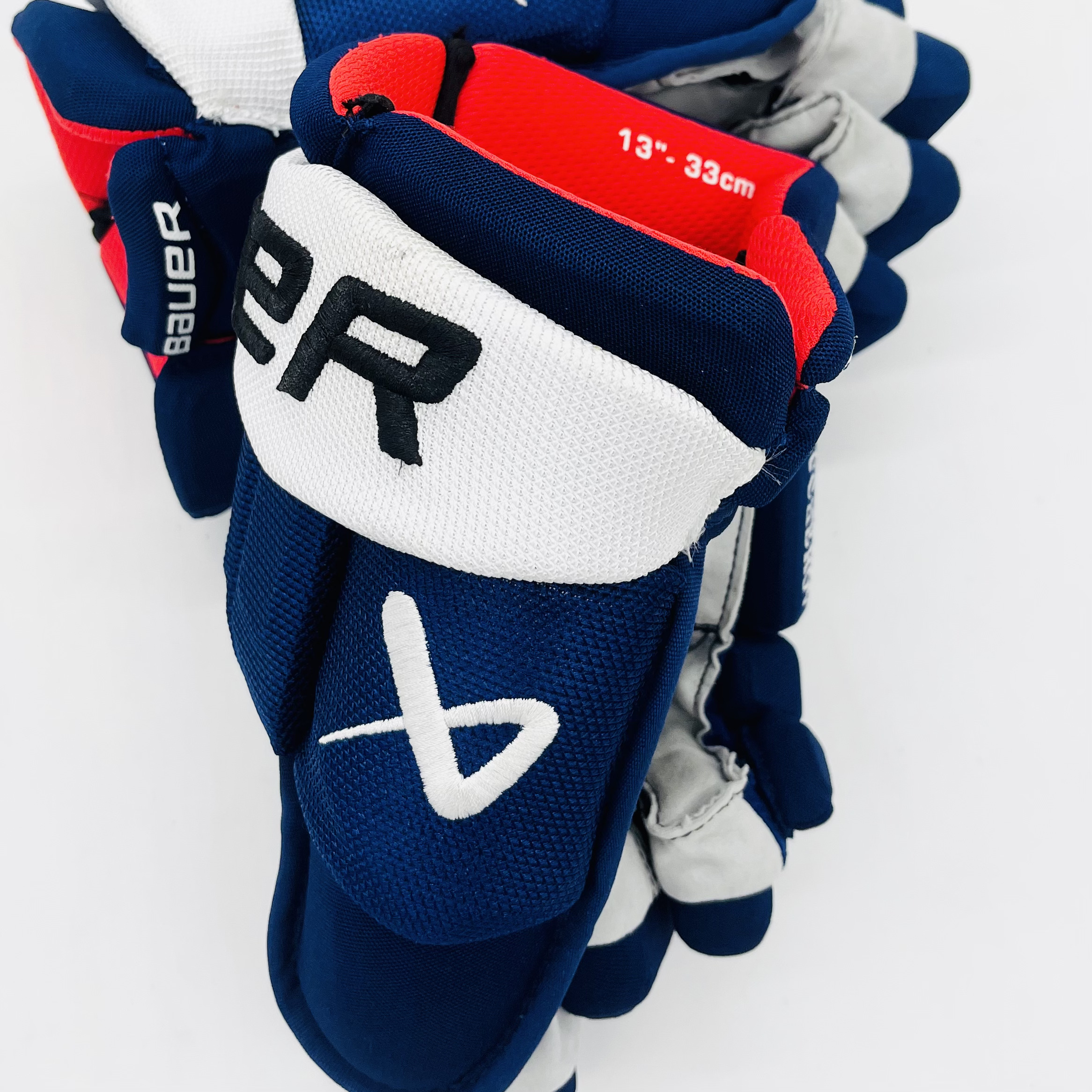 Bauer Vapor Hyperlite Hockey Gloves-13"-Grey Clarino Palms-Custom Short ...