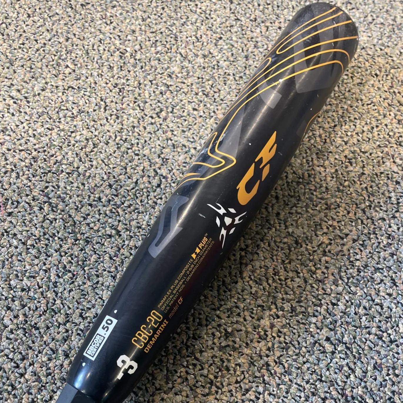 Used BBCOR Certified 2020 DeMarini CF Composite Bat -3 28OZ 31 ...