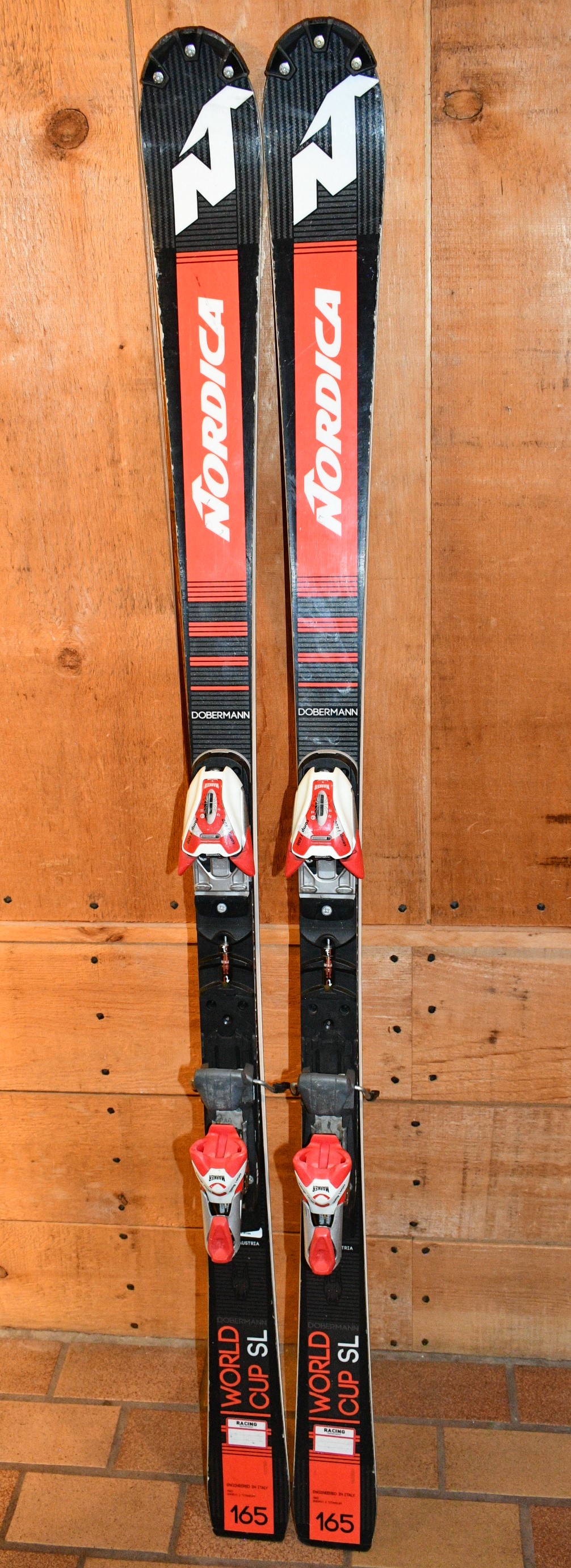 used Nordica Doberman World Cup 165 SL Skis w/ Marker Comp Bindings | SidelineSwap