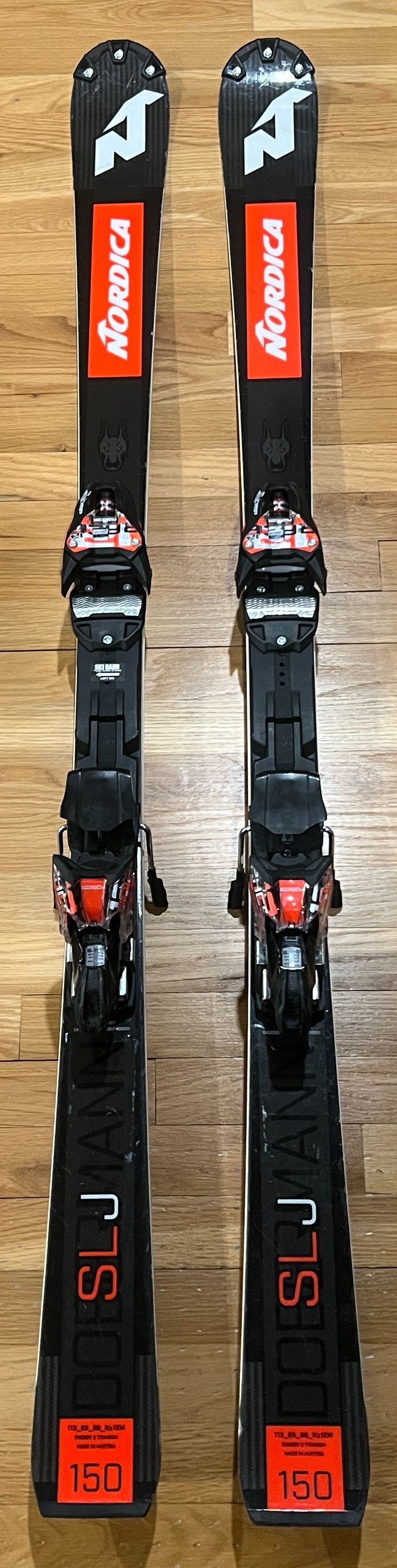 Nordica 150 cm Racing Dobermann SLJ Skis With Bindings | SidelineSwap