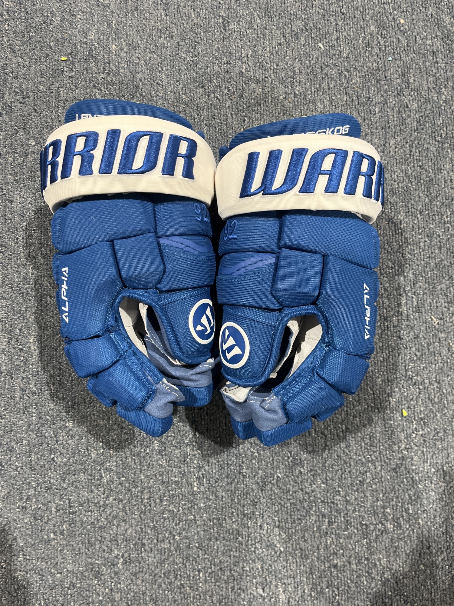 New Blue Colorado Avalanche Warrior Alpha QX Pro Stock Gloves Landeskog ...