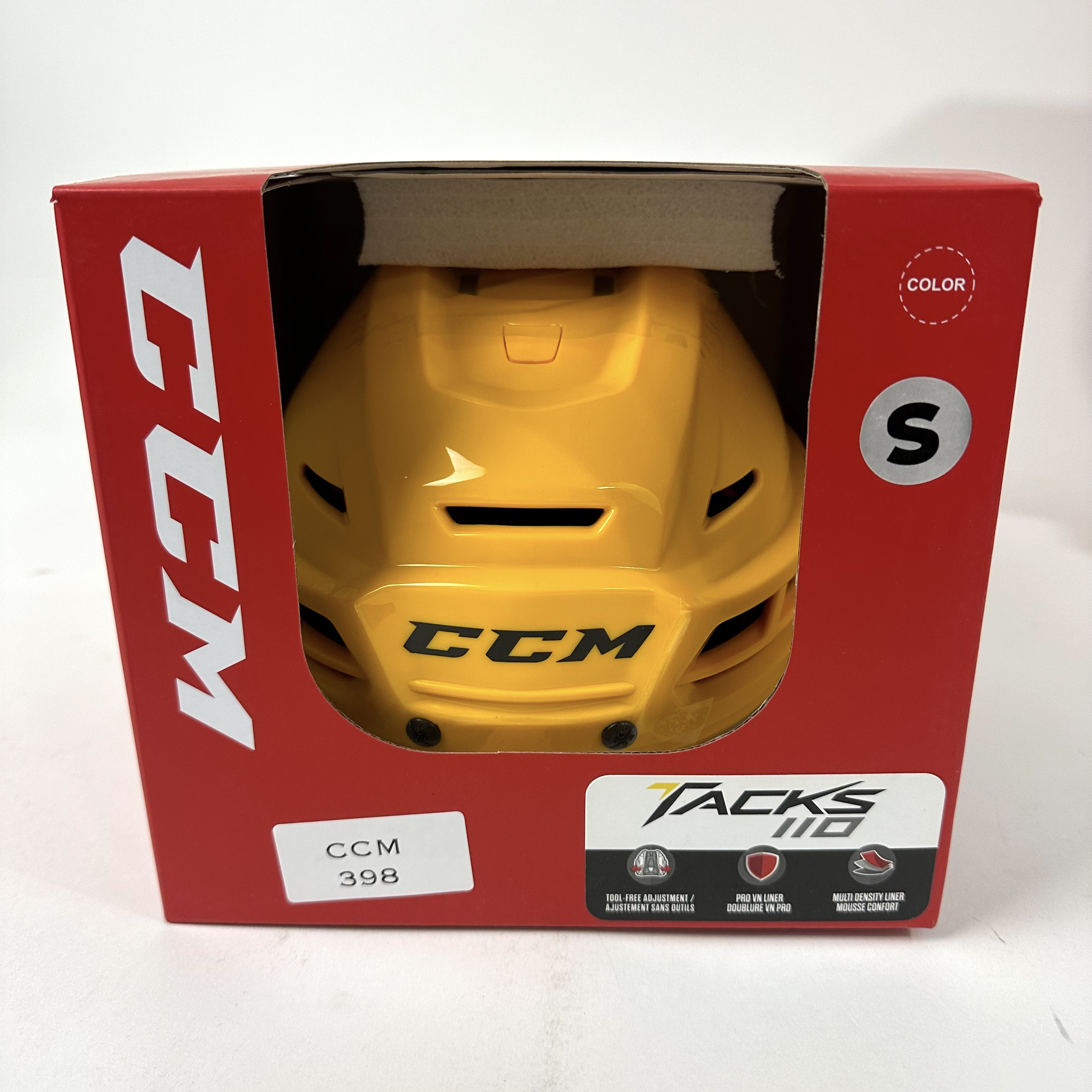 Brand New CCM Tacks 110 Helmet in Box - Sunflower Yellow - Small - #CCM398 | SidelineSwap