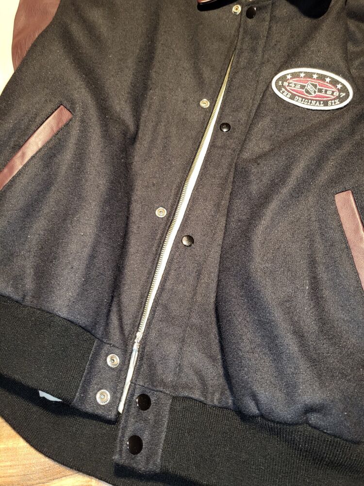 Vintage RARE NHL Hockey The Original Six Teams Wool Leather Sports ...