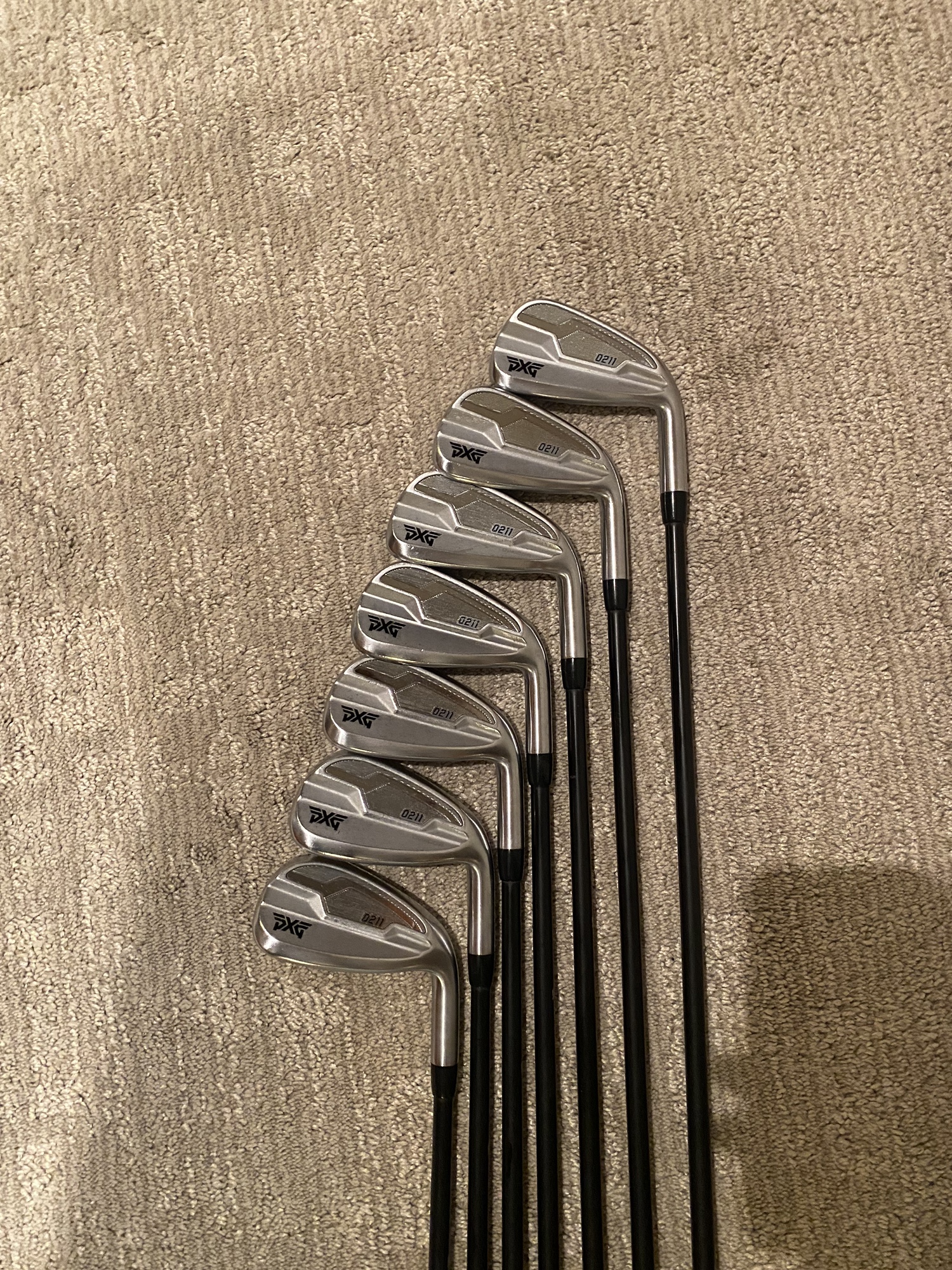 Men's Right Handed Stiff Flex Graphite Shaft PXG 0211 Iron Set ...