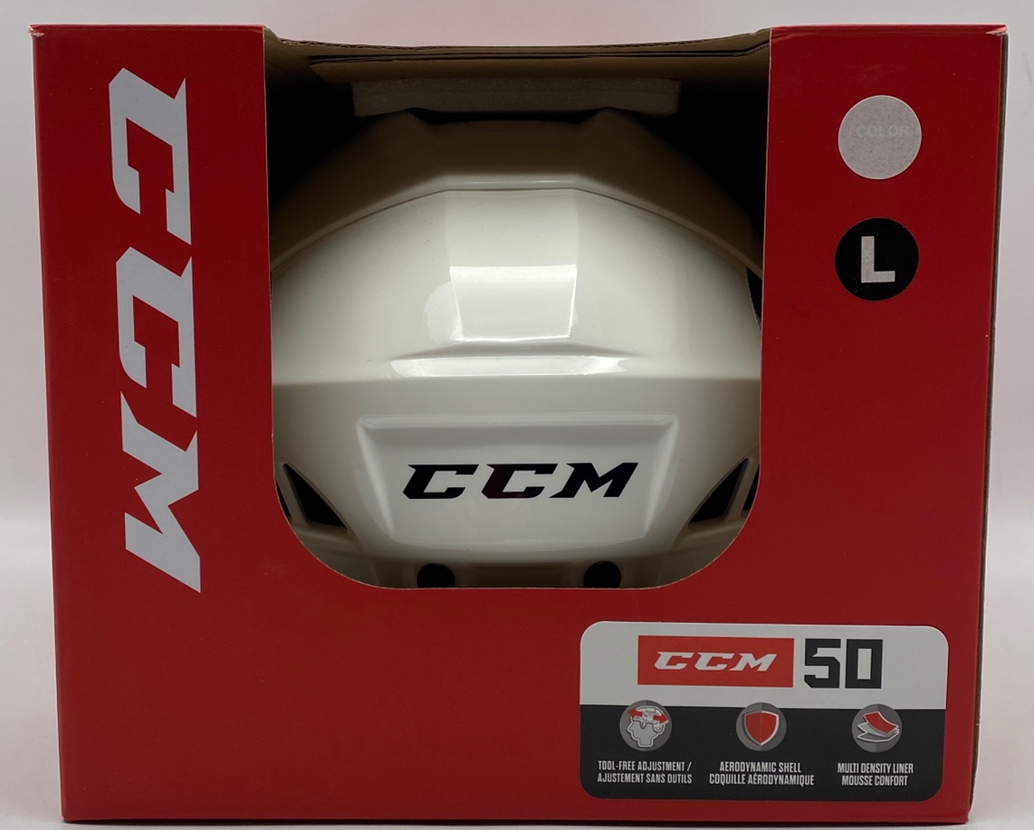 NEW CCM HT50 White Helmet, Large | SidelineSwap