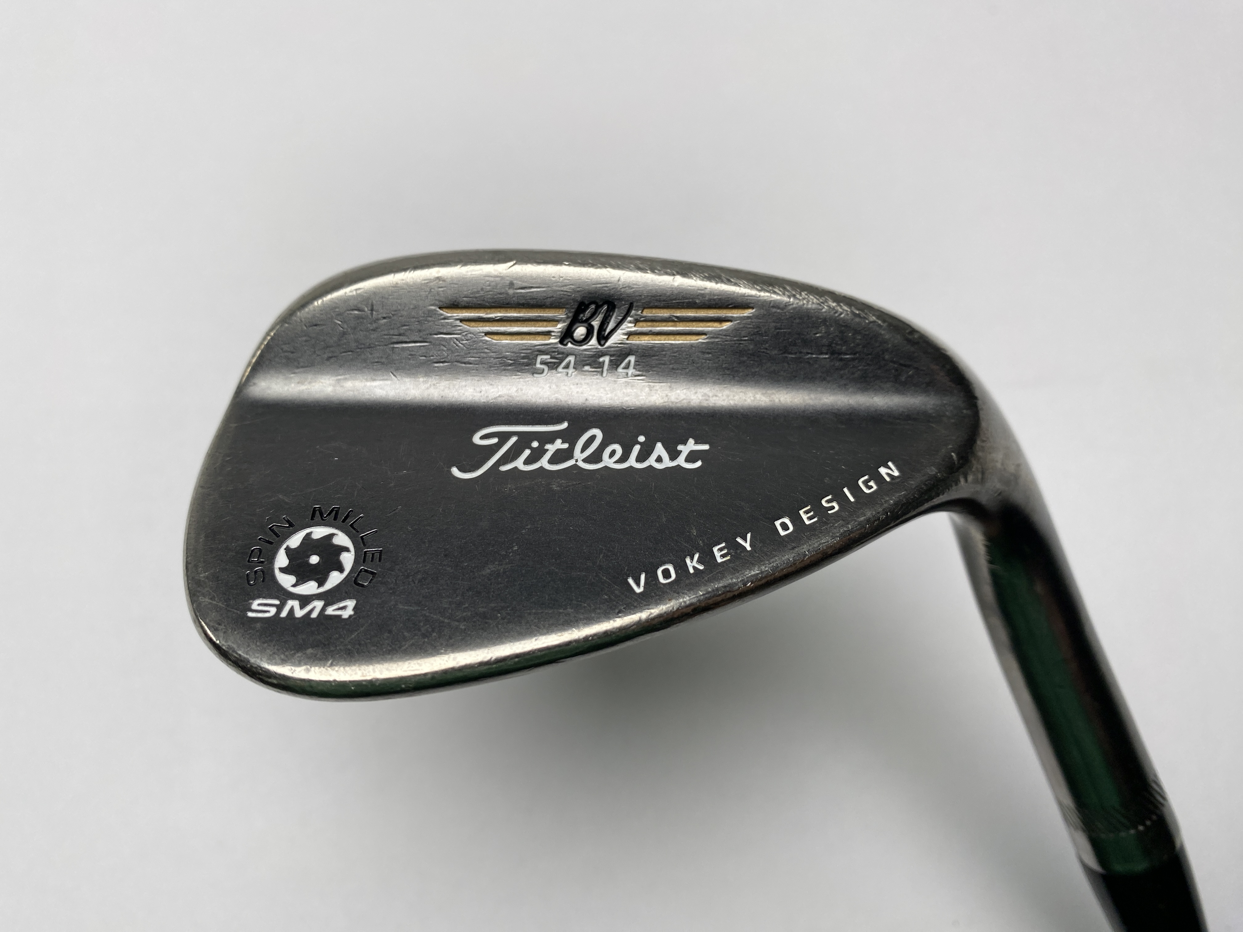 Titleist Vokey Spin Milled SM4 Black Sand Wedge SW 54* 14 Bounce RH Midsize Grip | SidelineSwap