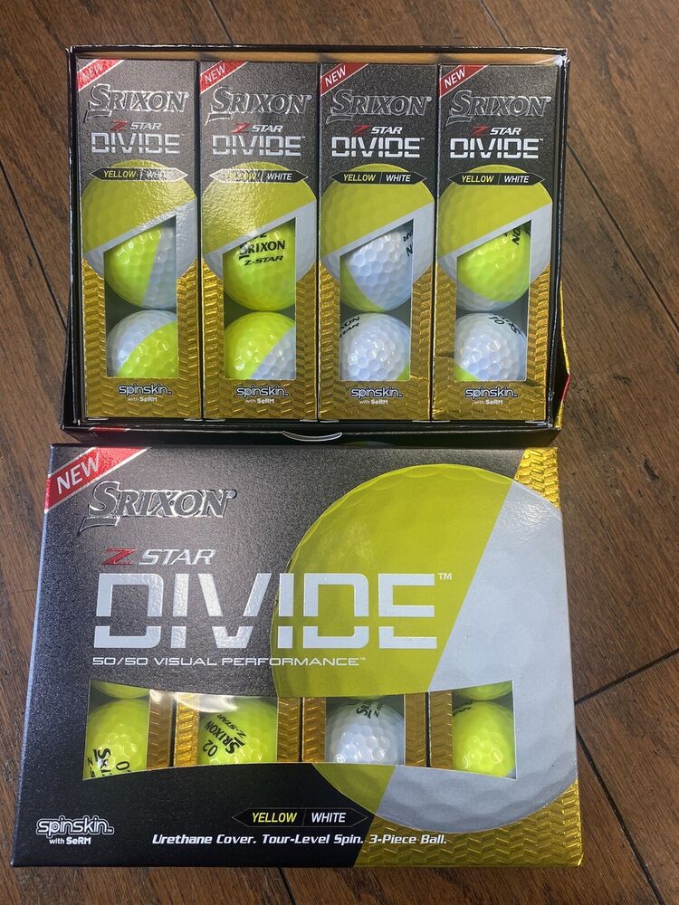 Srixon Z Star White/Yellow Divide Golf Balls - 2 Dozen 2022 Model | SidelineSwap