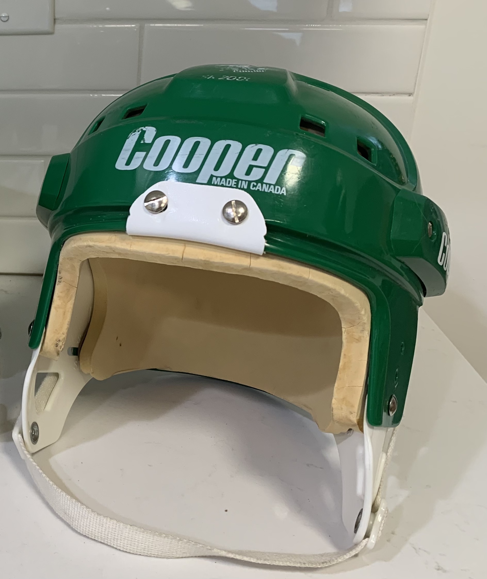 Green Cooper SK2000 Large Pro Stock SK 2000 Helmet Goalie Combo 90s ...