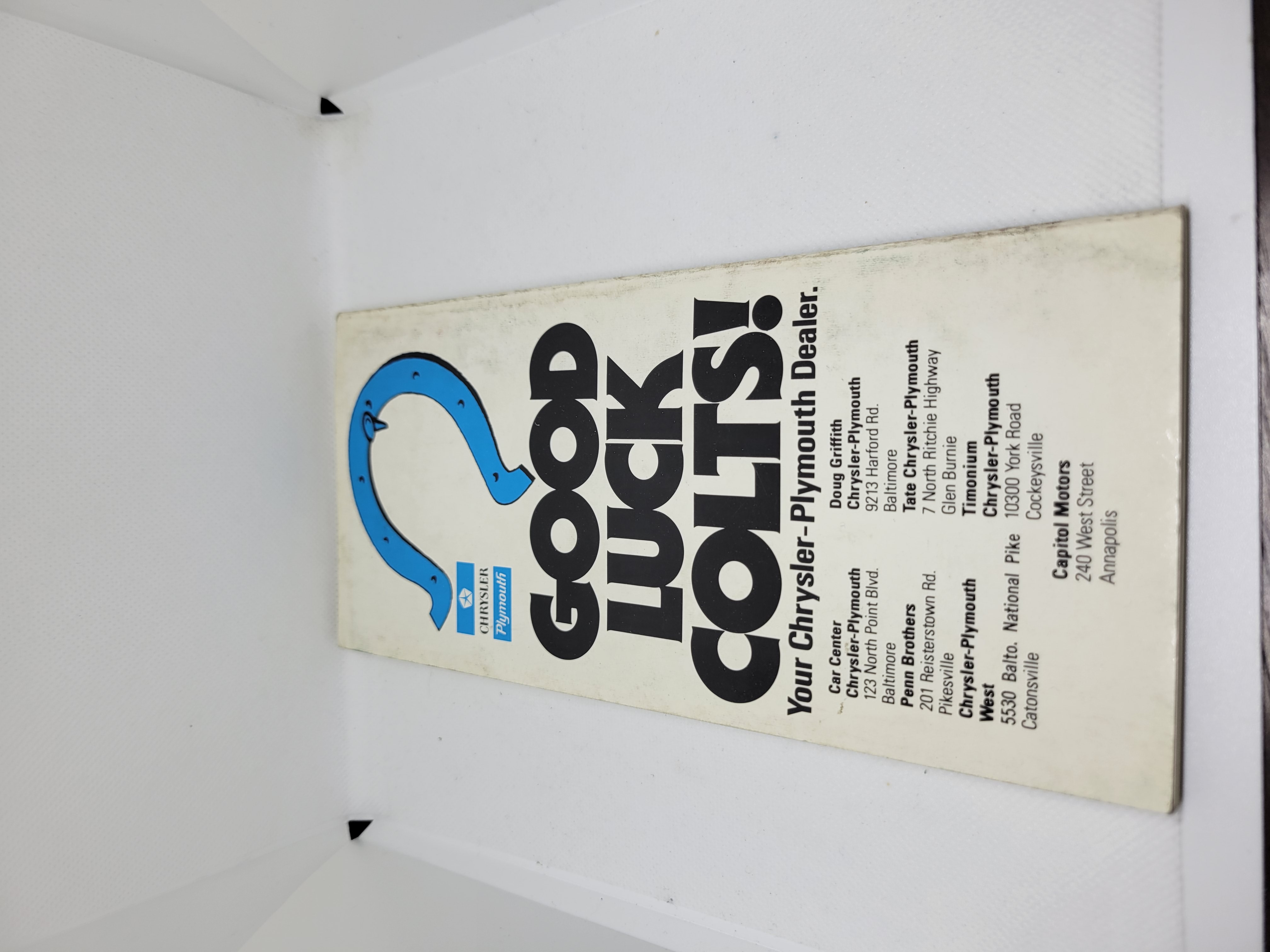 Vintage Baltimore Colts NFL 1976 Colt Yearbook | SidelineSwap