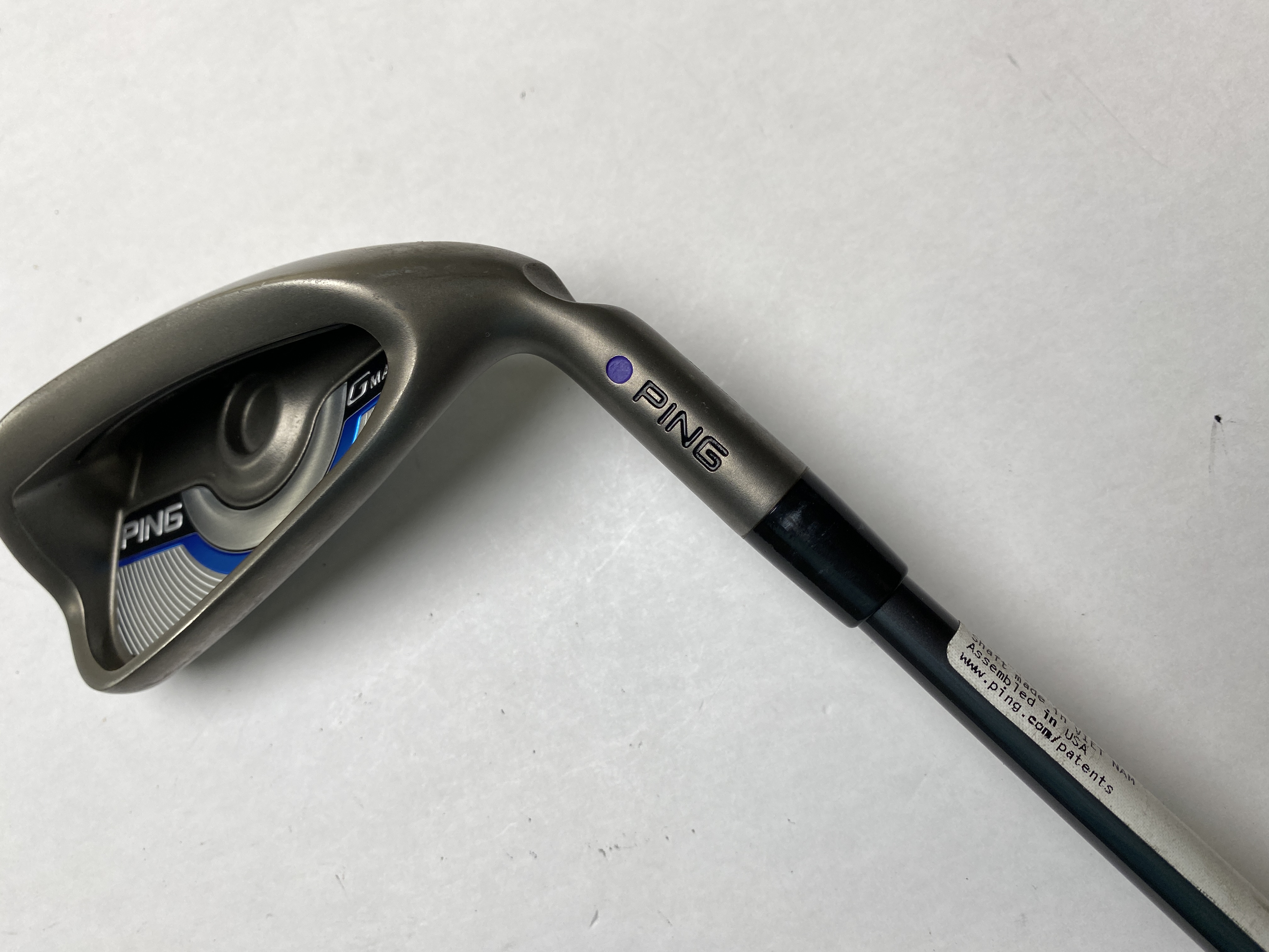 Ping Gmax Single 7 Iron Purple Dot 1.5* Flat TFC 80 i Light Graphite ...