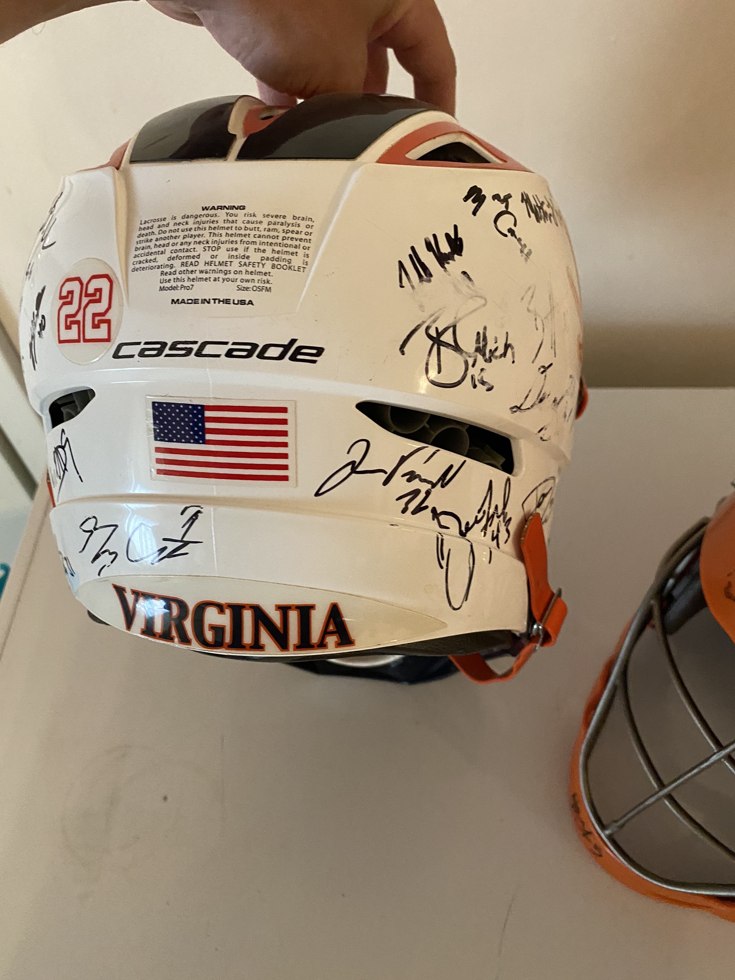Virginia Signed Cascade Pro-7 Helmet | SidelineSwap
