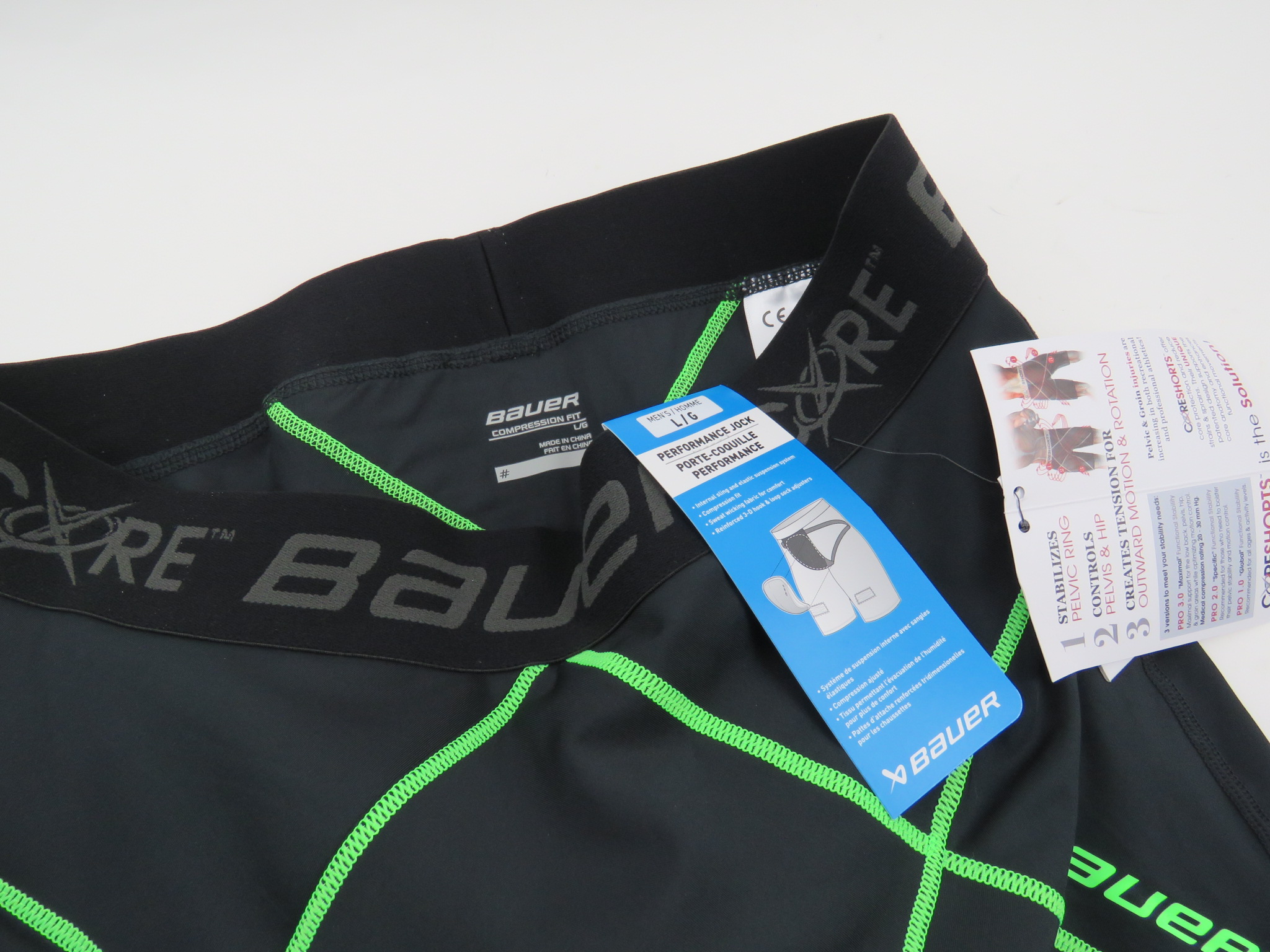 Bauer Core NHL Pro Stock Hockey Player Jock Compression Pants Sports ...